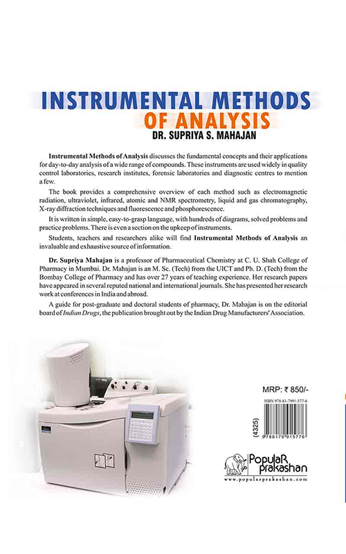 Instrumental Methods Of Analysis Dr Supriya S Mahajan Popular Instrumental Methods Of Analysis Dr Supriya S Mahajan Popular